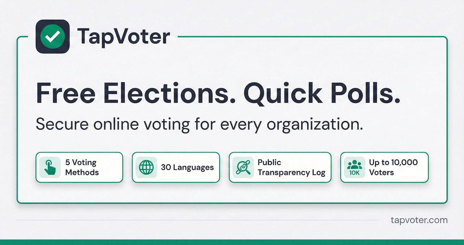 Free Online Voting & Polling Software — 5 Methods | TapVoter